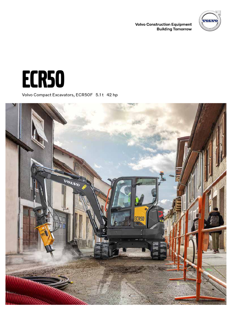 Volvo ECR50F Excavator Overview | PDF | Engines | Diesel Engine