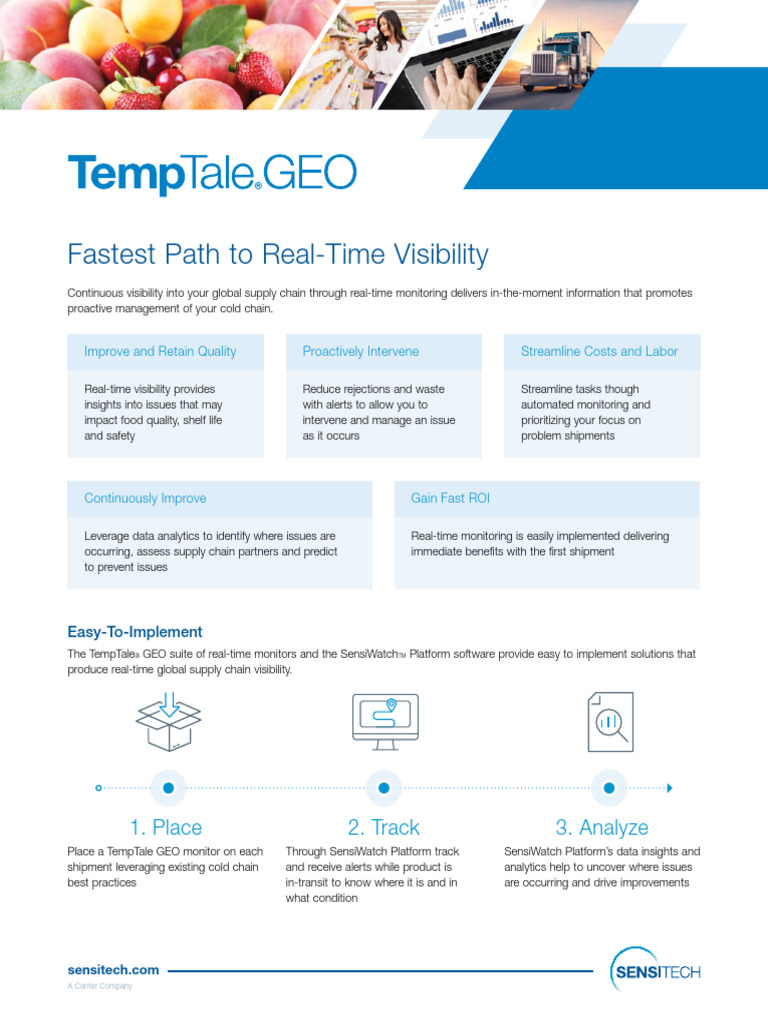 TempTale GEO Suite Food 041520 Tcm45-78346(2) | PDF | Supply Chain