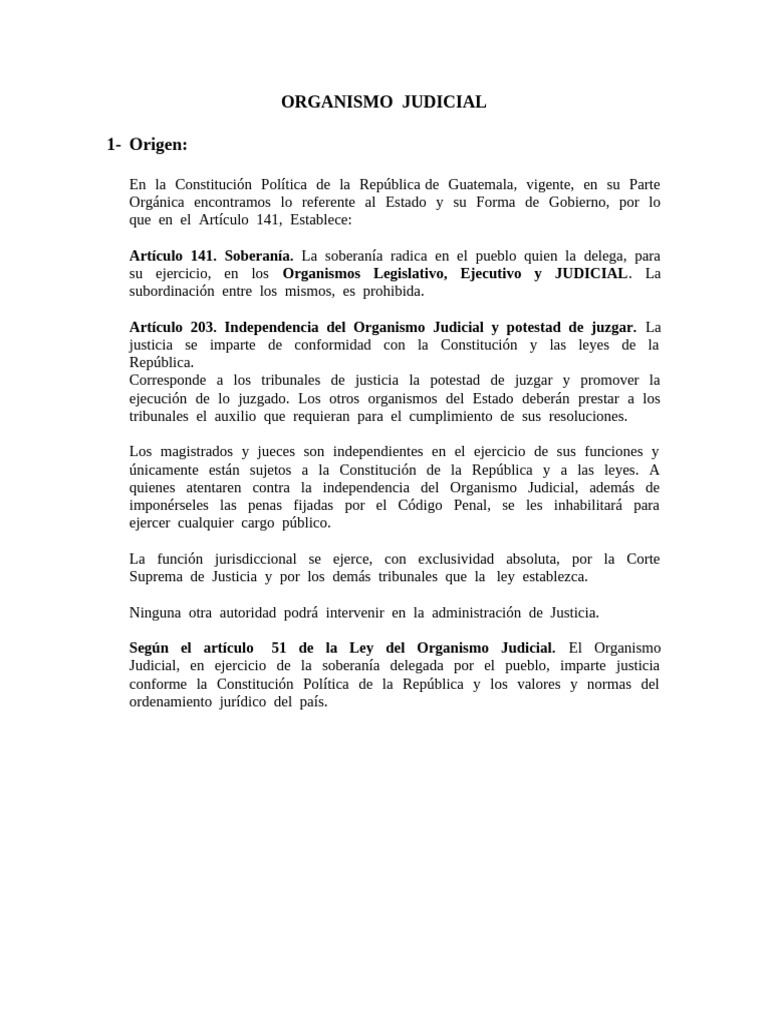 Poder Judicial en Guatemala | PDF