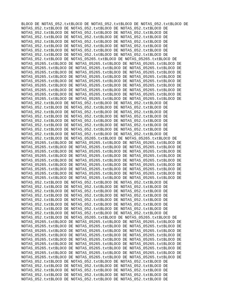 BLOCO DE NOTAS - 052654cv5xcv55 | PDF