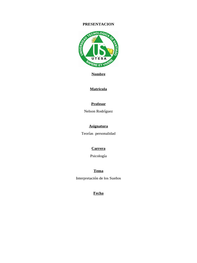 Cuest 7. interpretacion de los sueños | PDF | Trauma psicólogico | Sueño