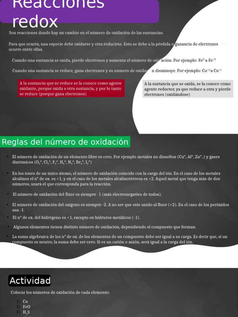 Reacciones Redox | PDF | Redox | Compuestos químicos