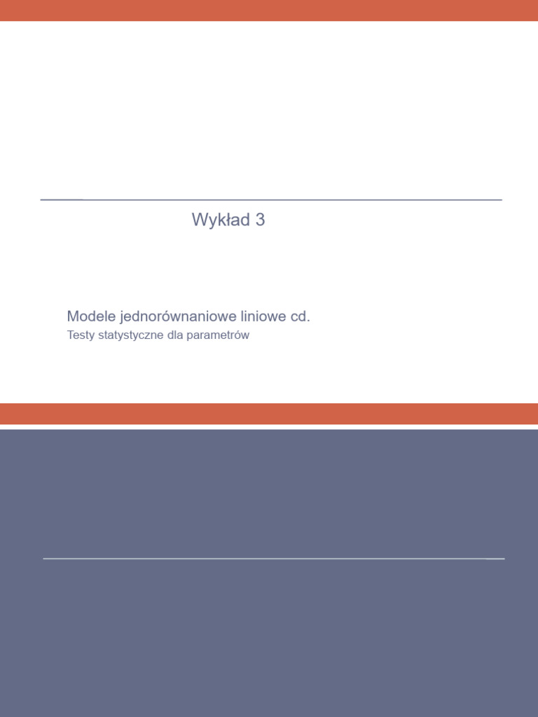 Ekonometria Wyklad 3 | PDF