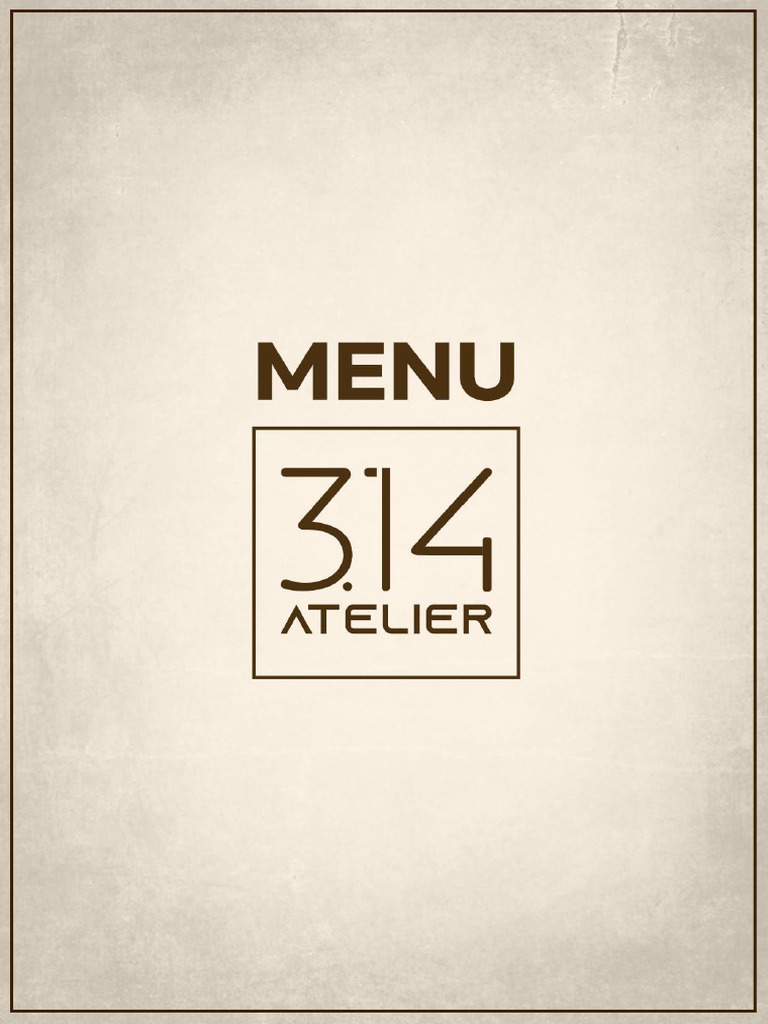 314 Atelier - Menu | PDF
