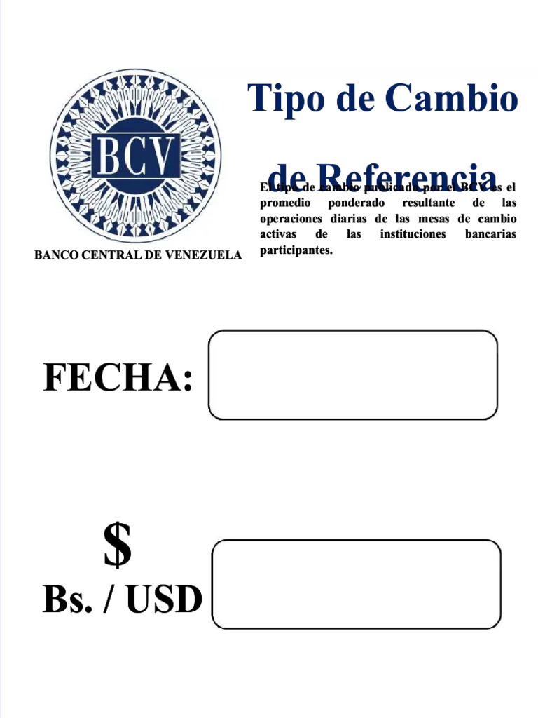 Formato Tasa BCV para Imprimir | PDF