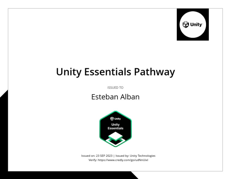 UnityEssentialsPathway - Badge20230923 28 p8rwfr | PDF