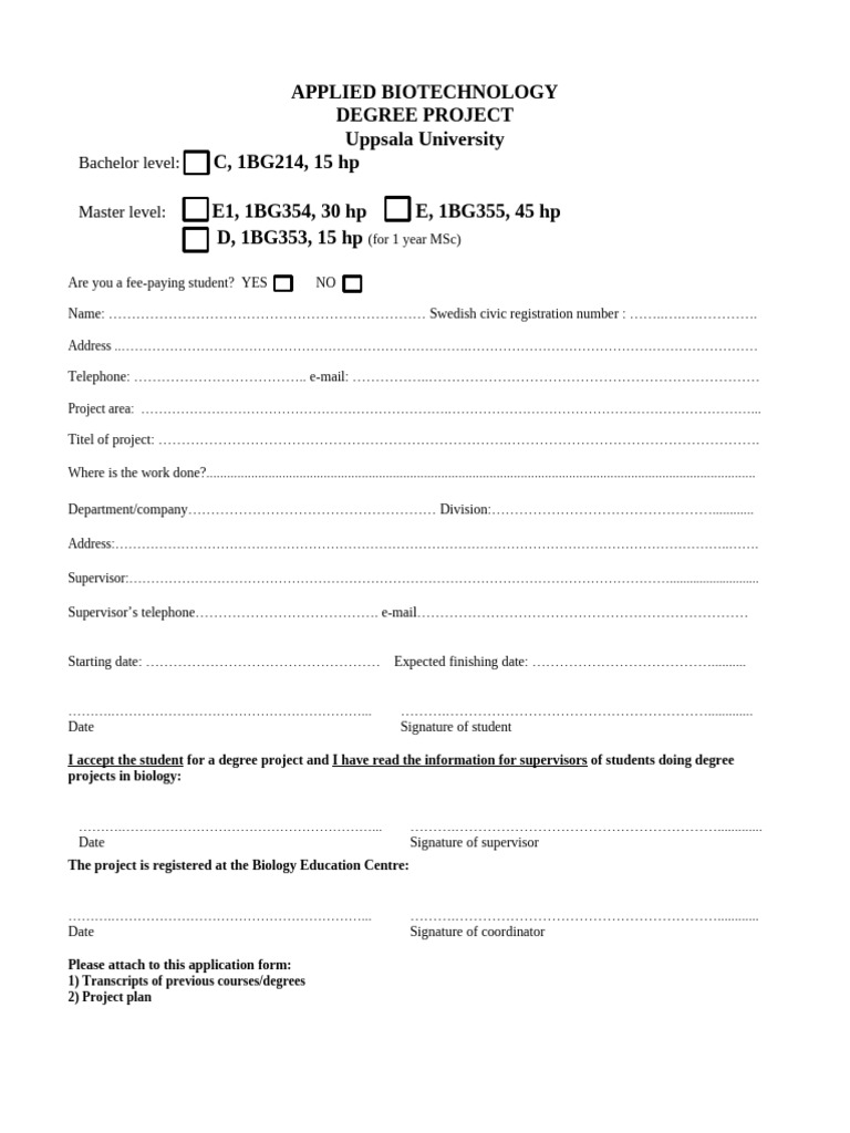 Application Form Master | PDF