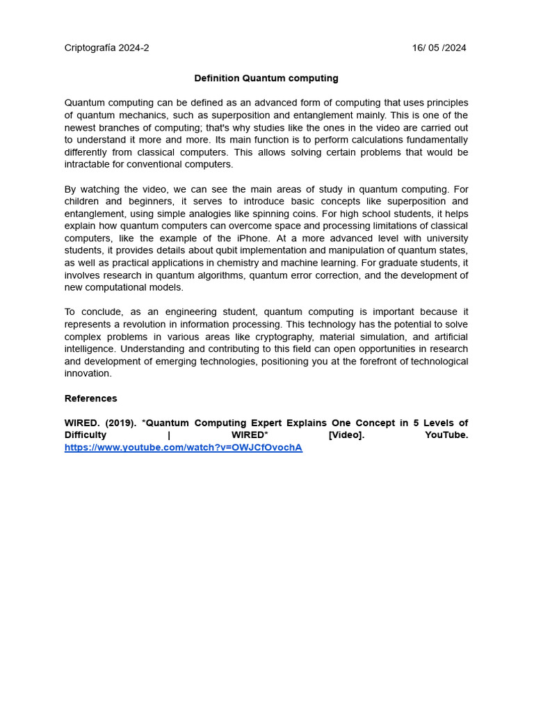 Introduction to Quantum Computing | PDF