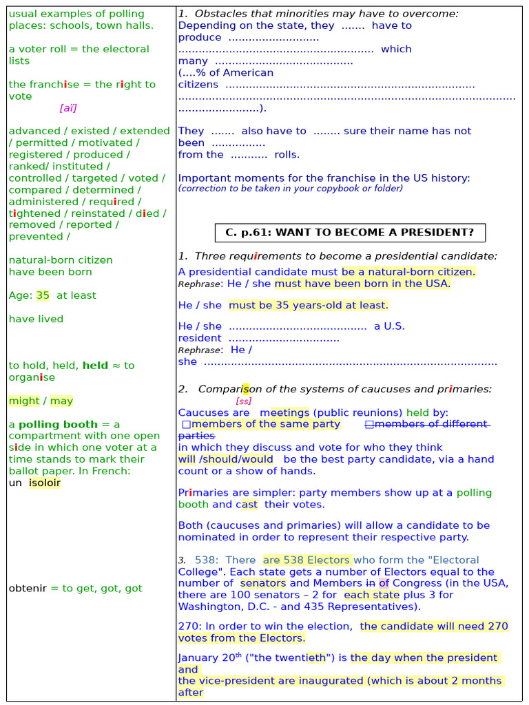 Understanding U.S. Voting Processes | PDF | Voting | Parliamentary ...
