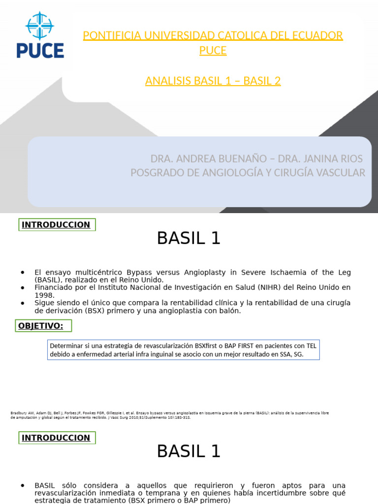 BASIL | PDF | Cirugía de bypass de la arteria coronaria | Medicina