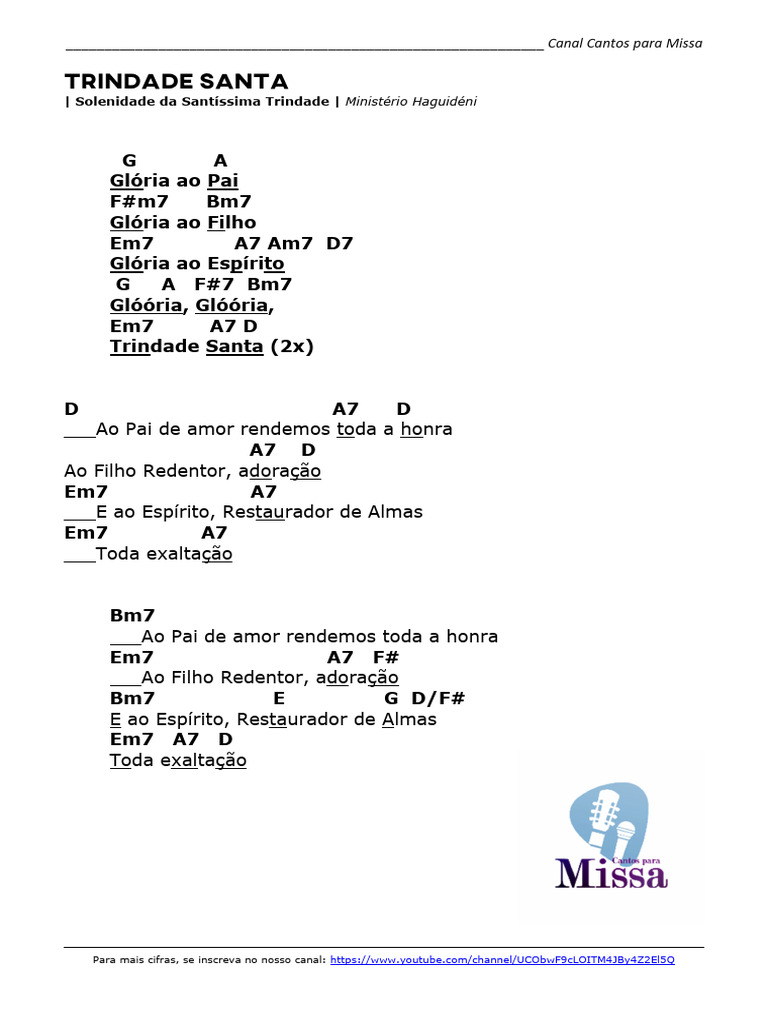 canto-final-santissima-trindade-trindade-santa | PDF