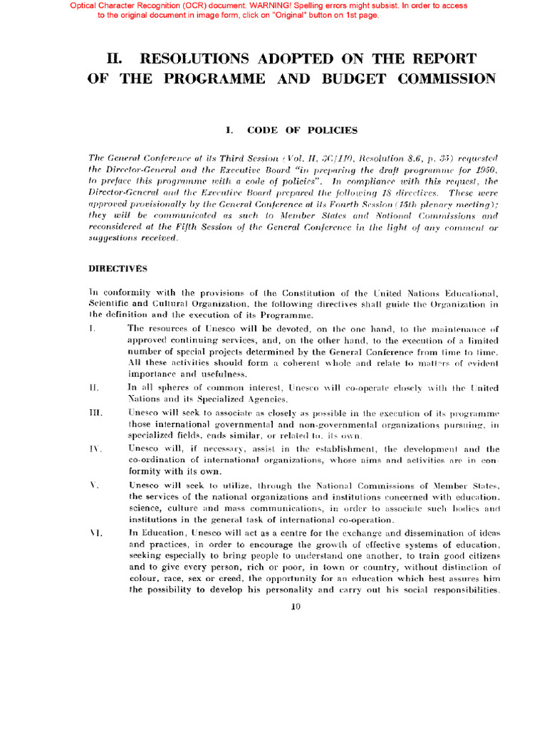 UNESCO 1950 Program Directives Overview | PDF | Science | Teachers