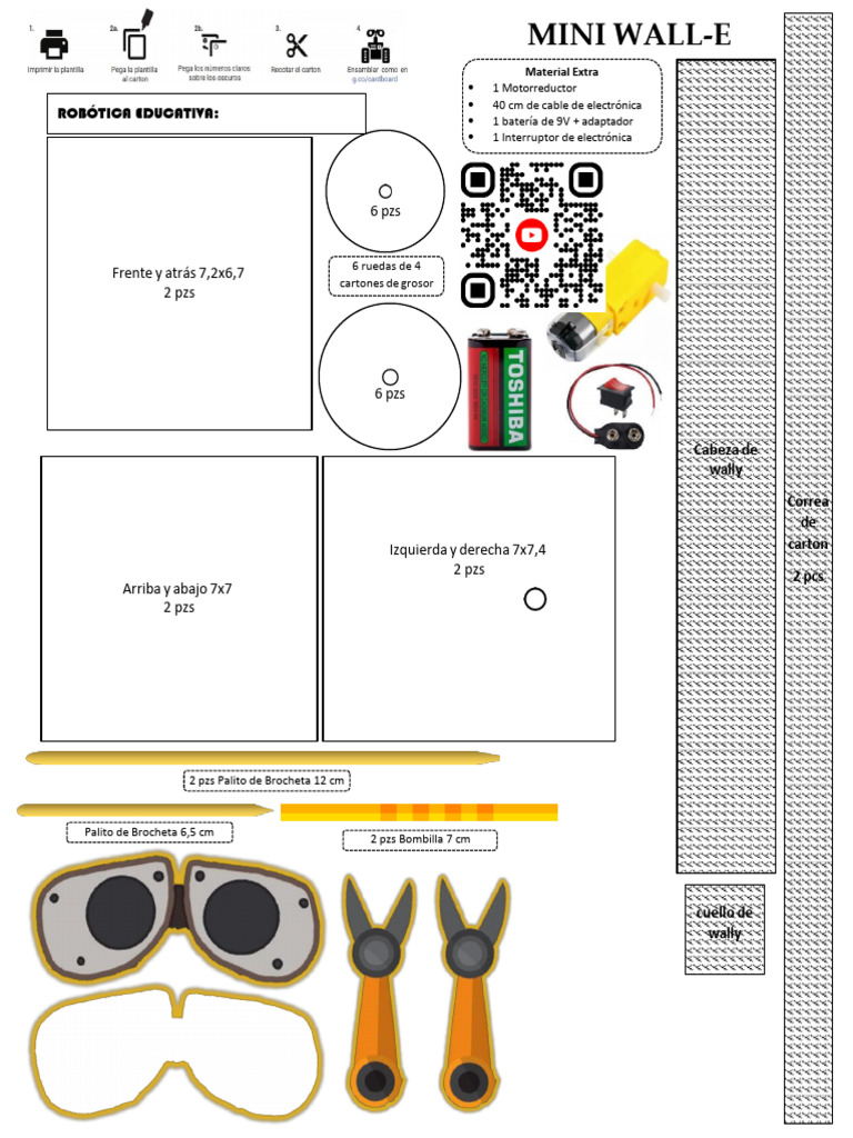 Planos para construir Mini Wall-E | PDF