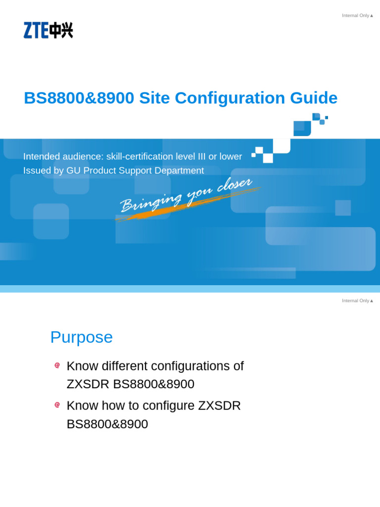 ZXSDR BS8800 8900 Site Hardware Configuration | PDF | Gsm | Mimo