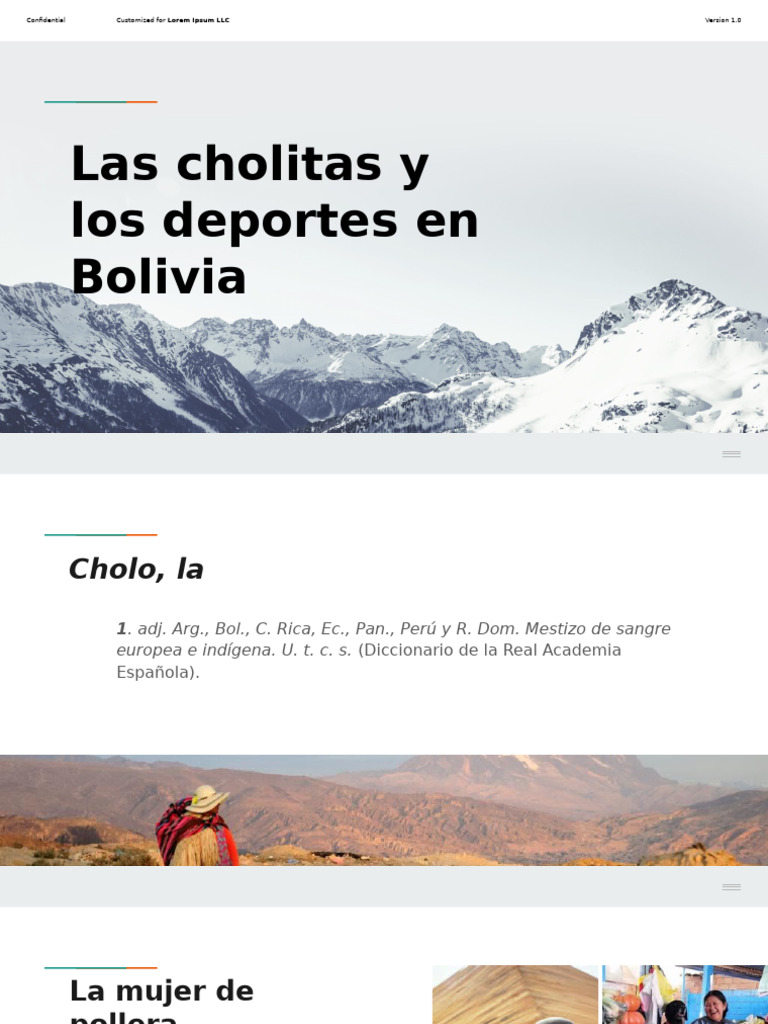 Las Cholitas y Los Deportes | PDF