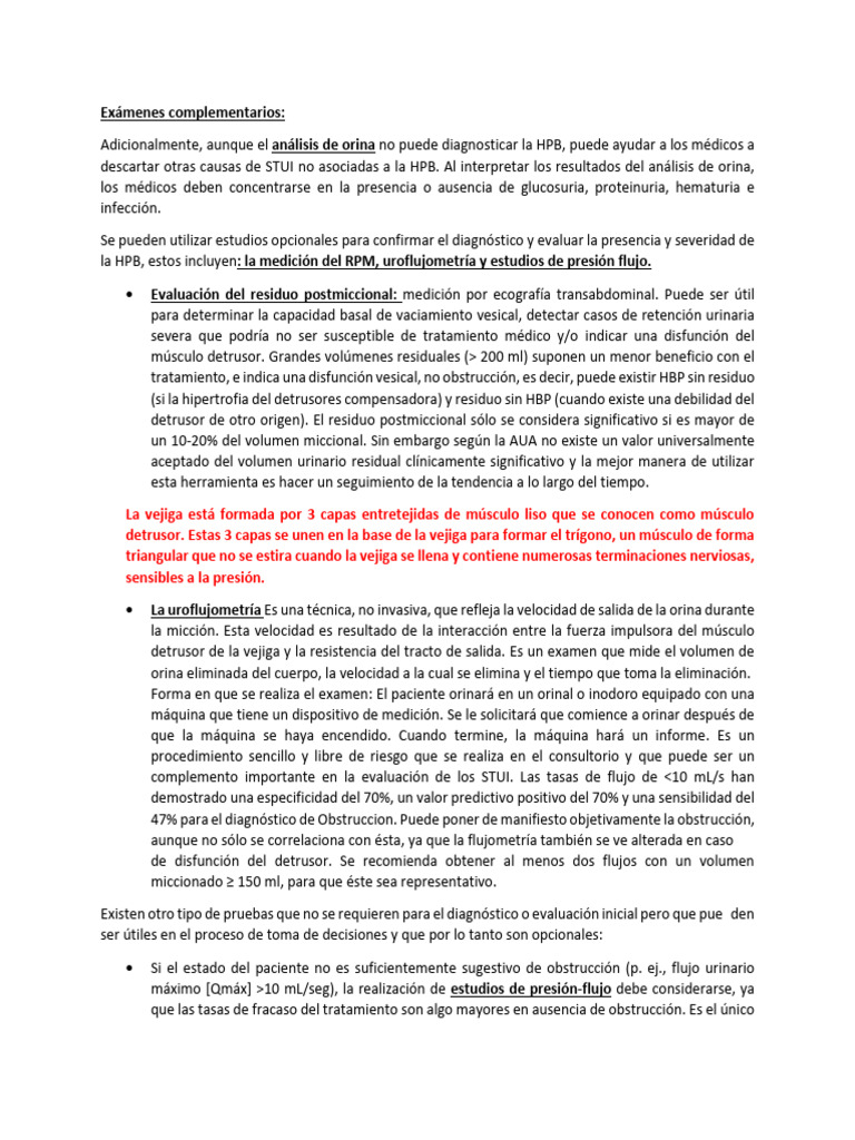 Diagnostico HPB | PDF | Sistema urinario | Enfermedades y trastornos