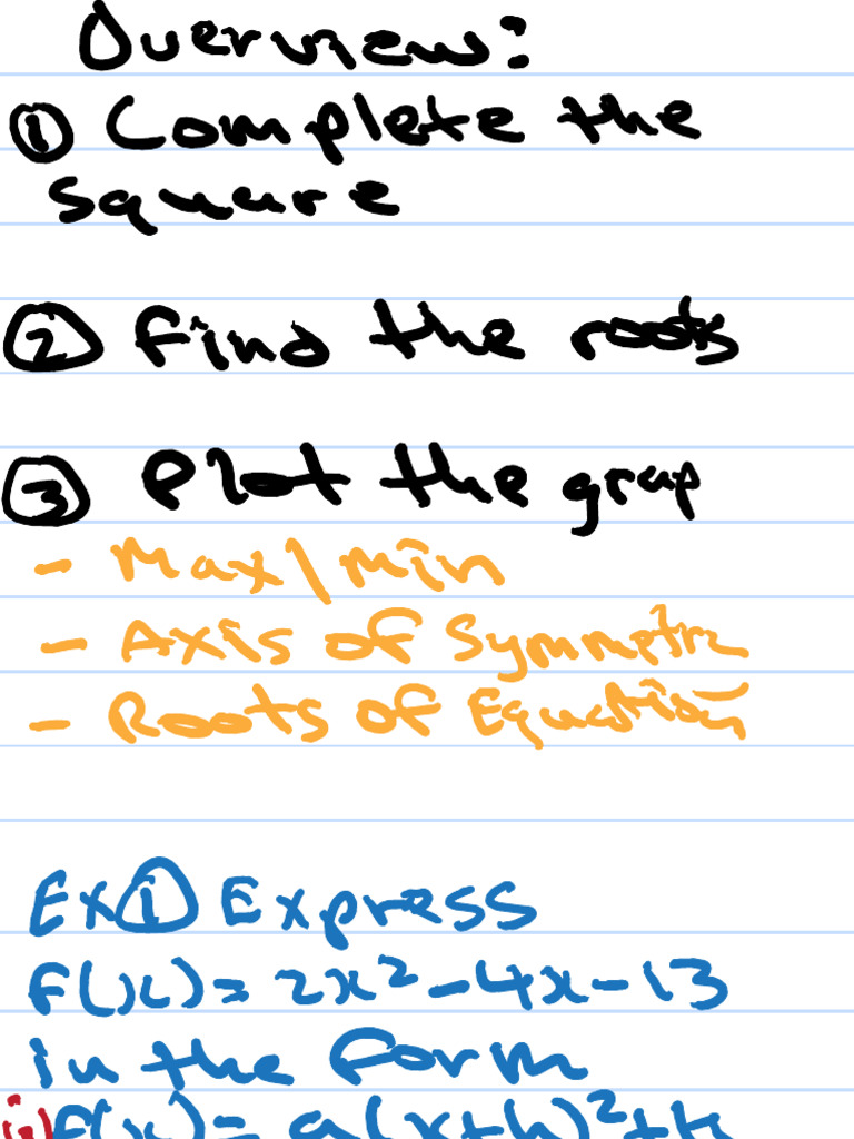 Completing The Square | PDF
