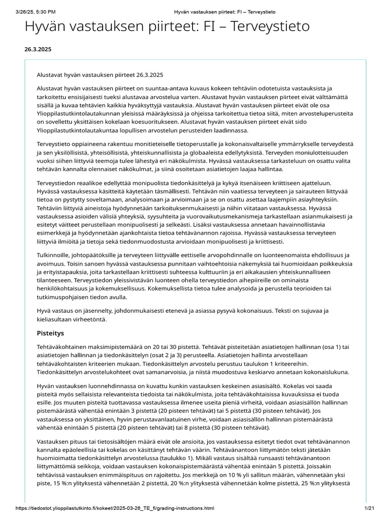 Terveystieto HVP | PDF