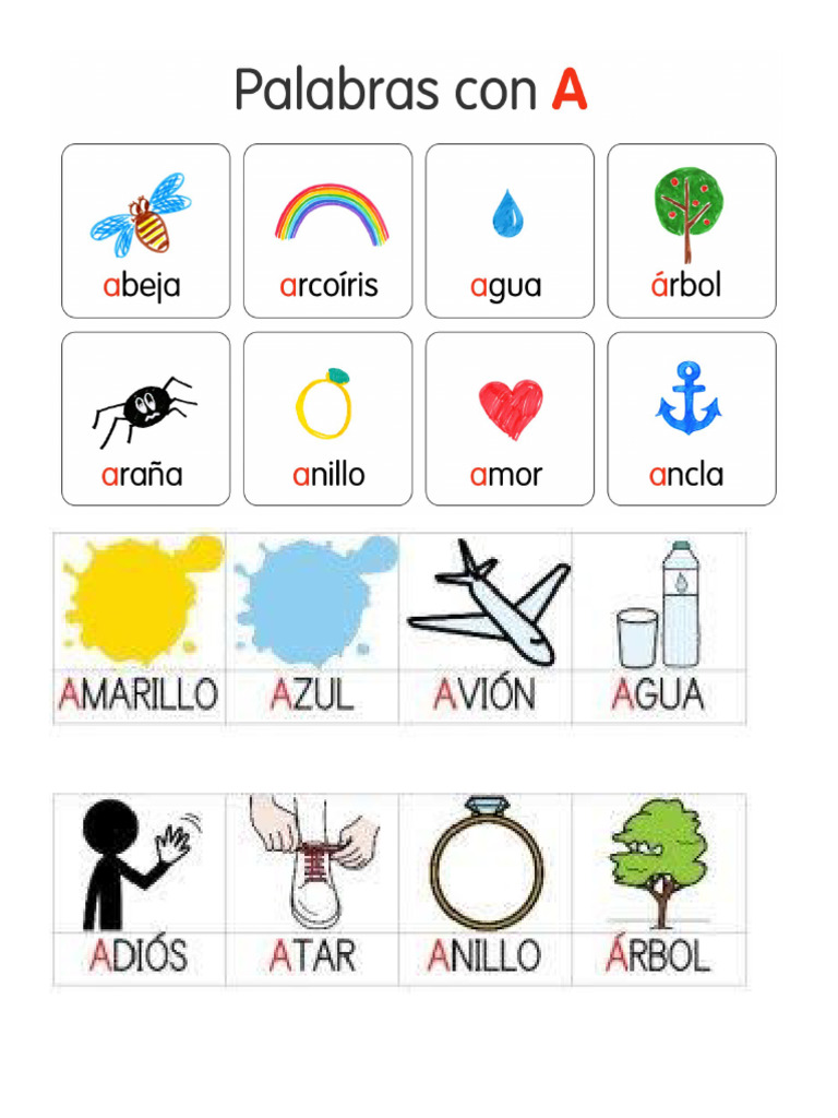 Palabras Con A | PDF
