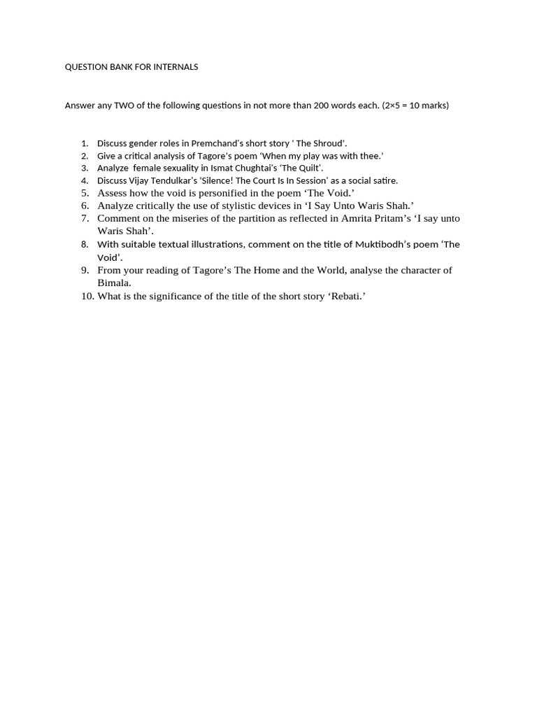 DSE Sem5 QuestionBank 2022 | PDF