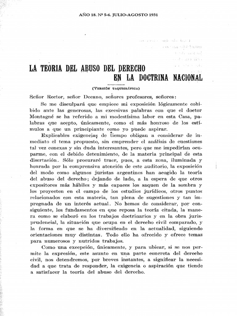 Teoría Del Abuso Del Derecho by Pedro León. | PDF | Daños y perjuicios | Propiedad