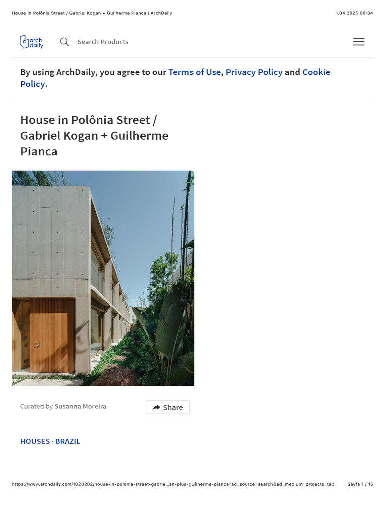 House in Polônia Street: Gabriel Kogan + Guilherme Pianca - ArchDaily ...