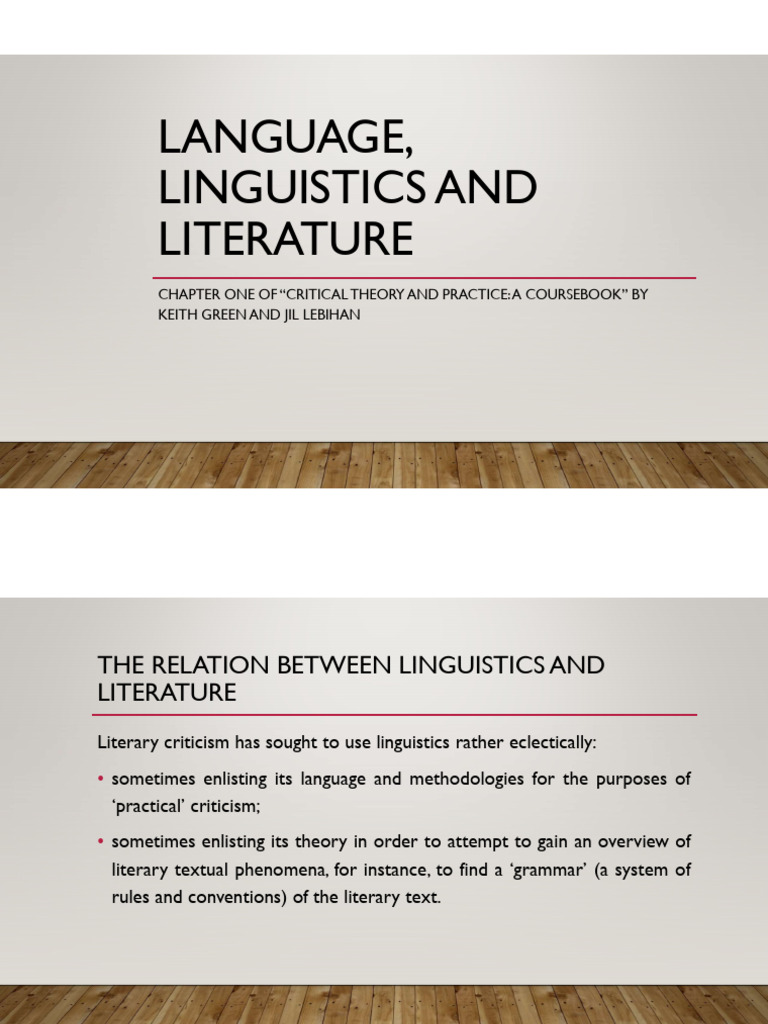 Linguistics in Literary Analysis | PDF | Linguistics | Word