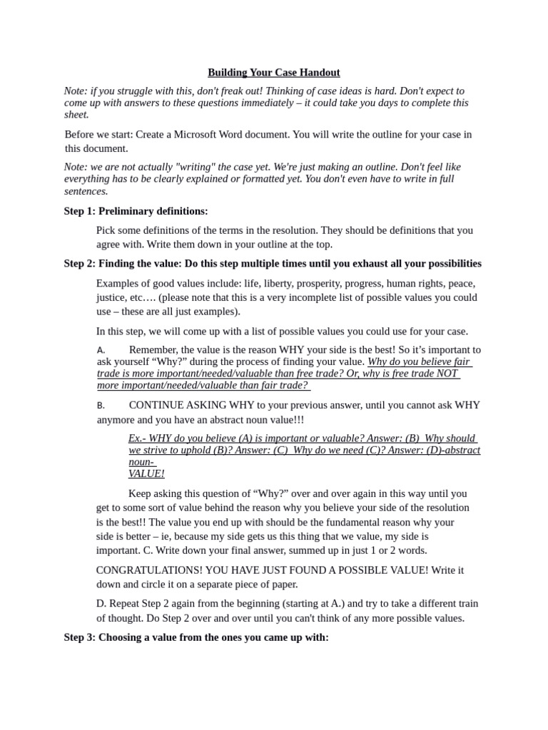 Lincoln-Douglas Debate Outline Guide | PDF