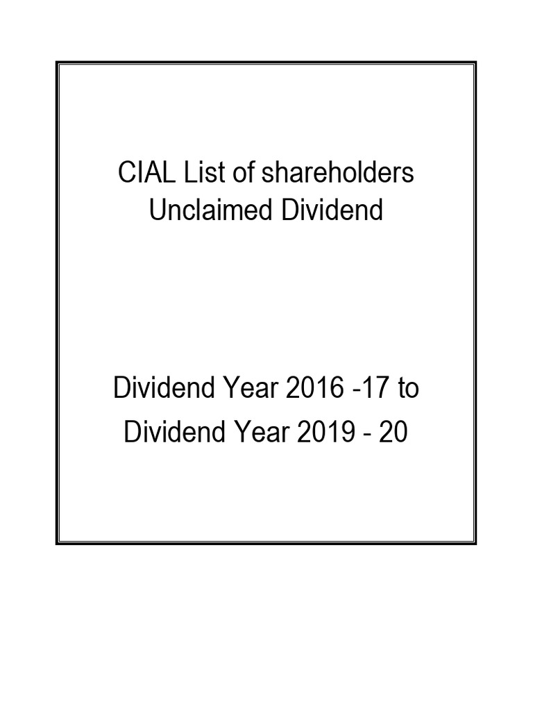Unclaimed-Dividend-details-of-shareholders-2016-17-to-2019-20 | PDF