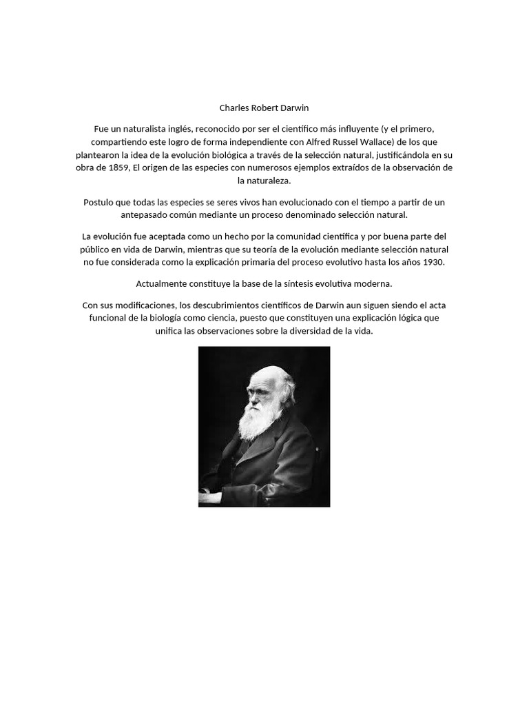 Charles Robert Darwin | PDF