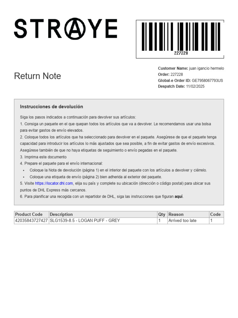 Return Label | PDF