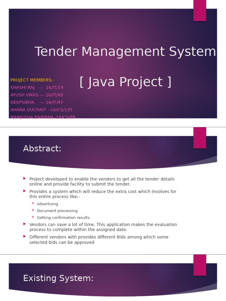 Tender_Management_System | PDF | Databases | World Wide Web