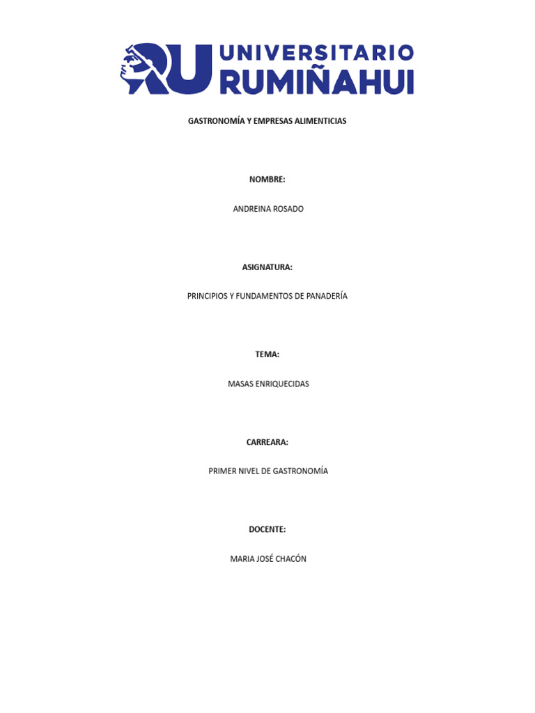 MASAS ENRIQUECIDAS_ANDREINA ROSADO | PDF