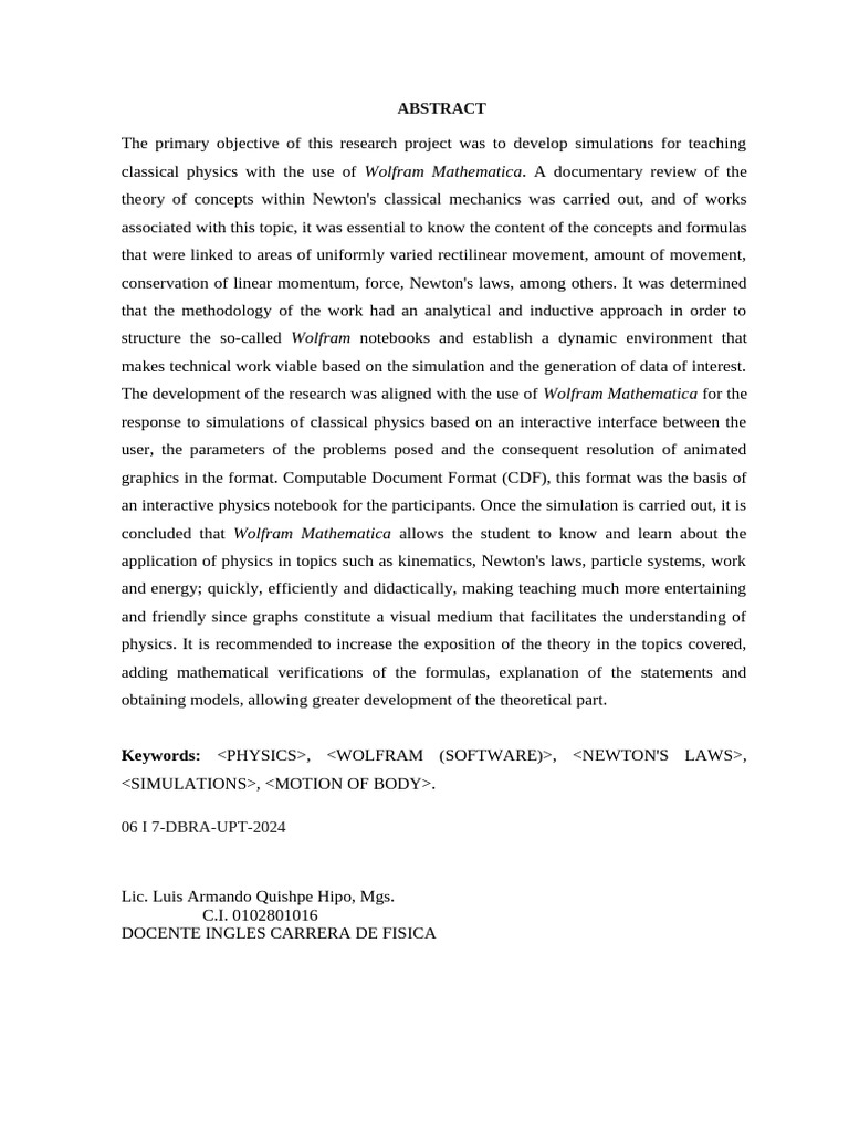 Abstract TESIS | PDF