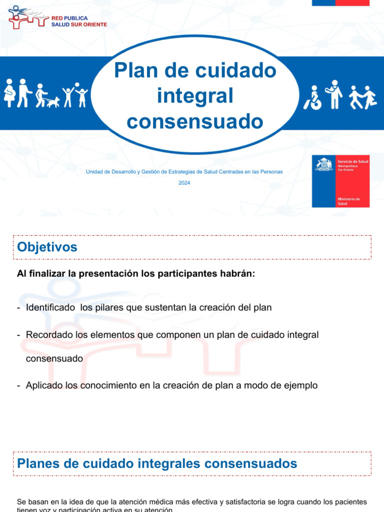 Plan de Cuidado Integral Consensuado | PDF | Terapia | Cuidado de la salud
