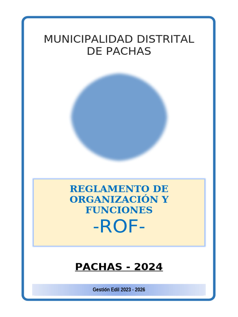 Rof - Pachas (1)2024 | PDF | Gobierno local | Alcalde