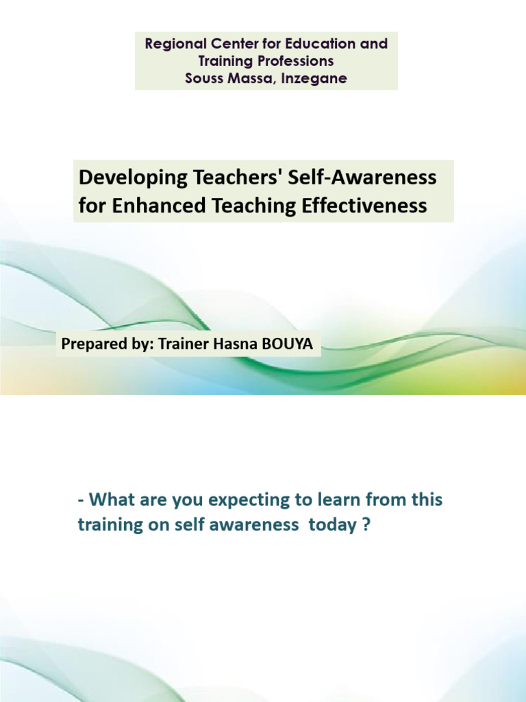 Teacher Self-Awareness - 241123 - 161411 | PDF | Meditation | Mindfulness