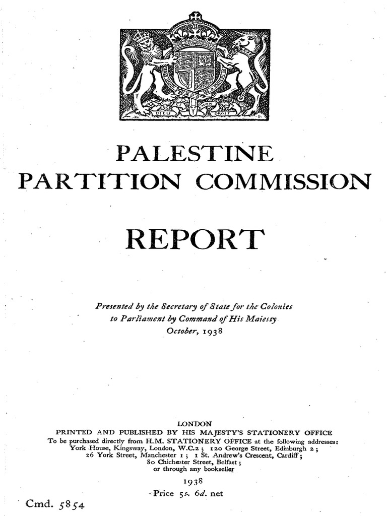 Woodhead Commission Report English | PDF | Mandatory Palestine