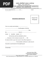 Hosteller Certificate For Scholarship | PDF