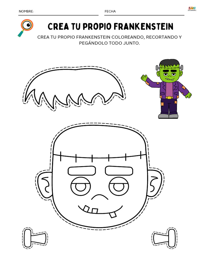 Frankenstein Para Armar y Colorear | PDF