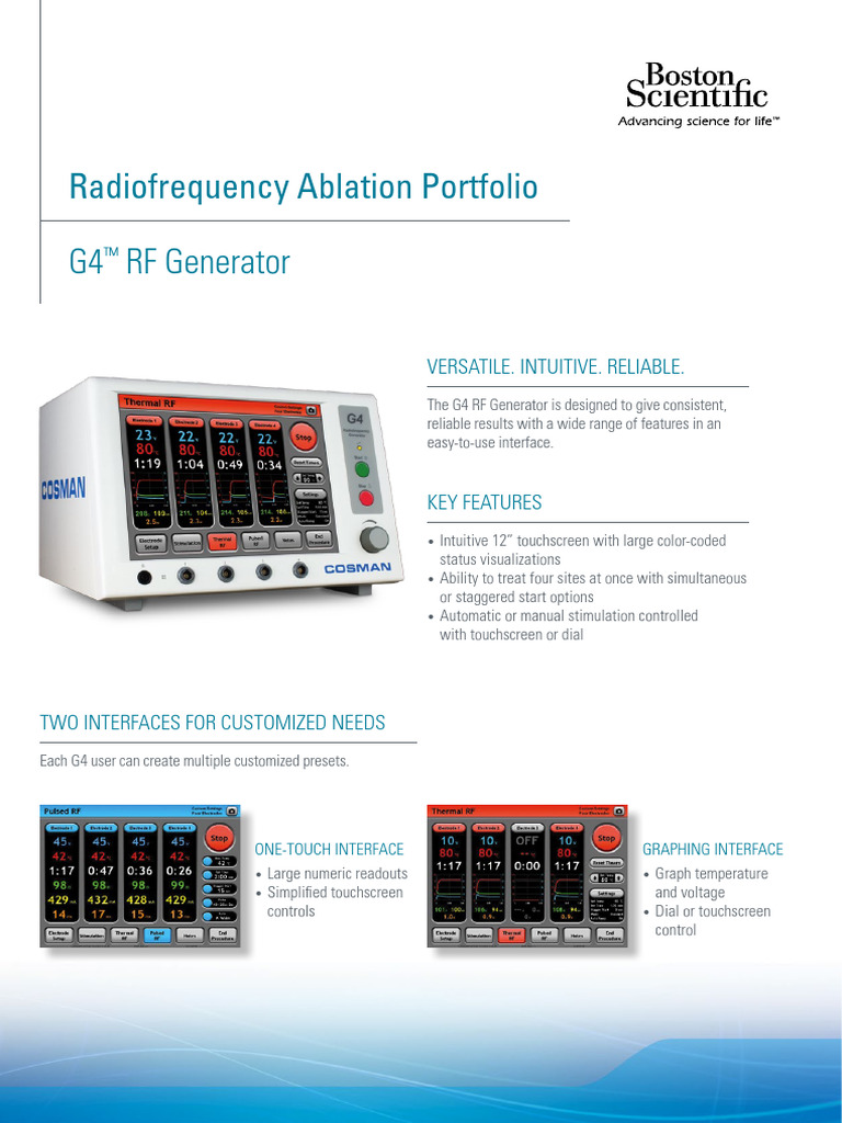 G4 RF Generator Overview and Features | PDF | Clinical Medicine ...
