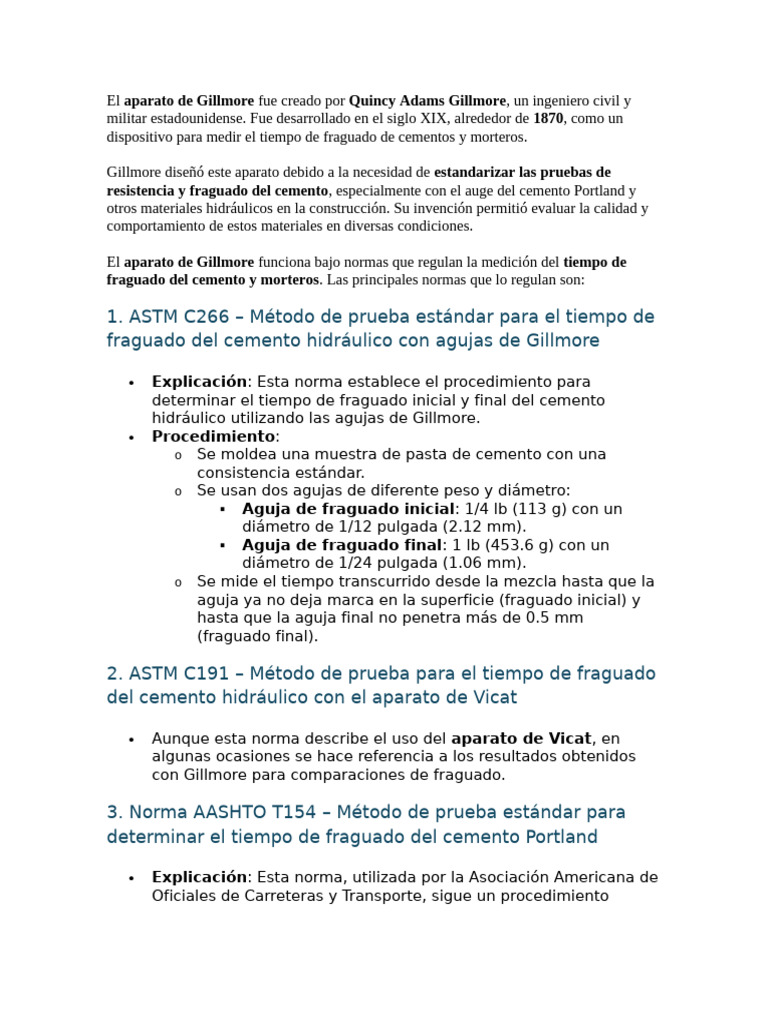 gillmore | PDF | Cemento | Mortero (Albañilería)