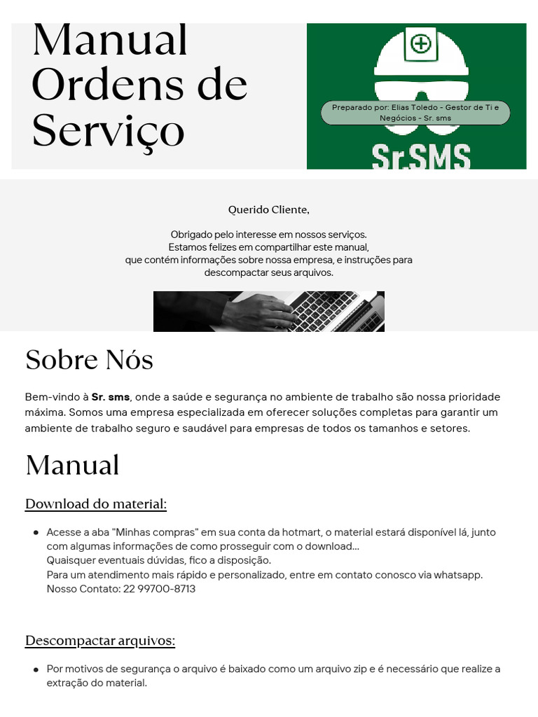 Manual de Segurança e Download Sr. sms | PDF