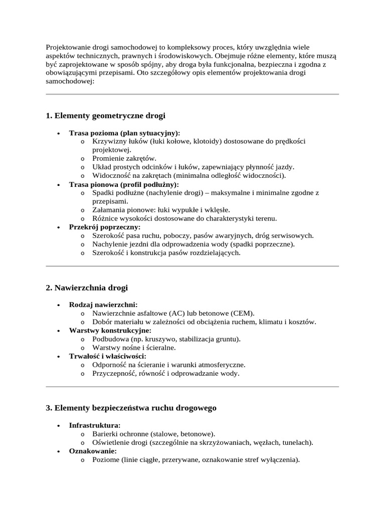 Droga Samochodowa Klubuk | PDF