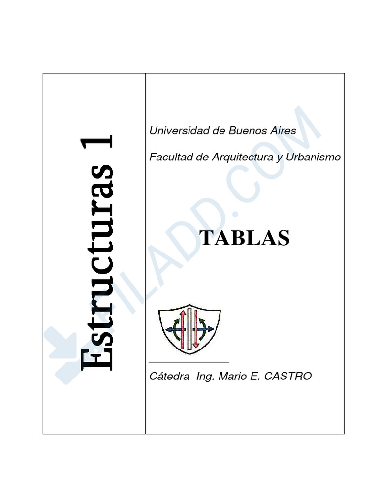 estructuras 1 Tablas - Cat Castro | PDF | Mortero (Albañilería) | Hormigón