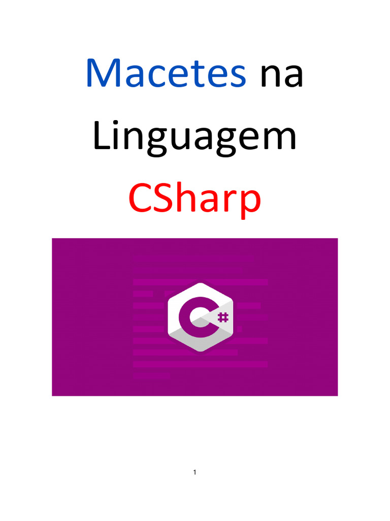 Macetes Na Linguagem CSharp | PDF | Direitos Autorais | C
