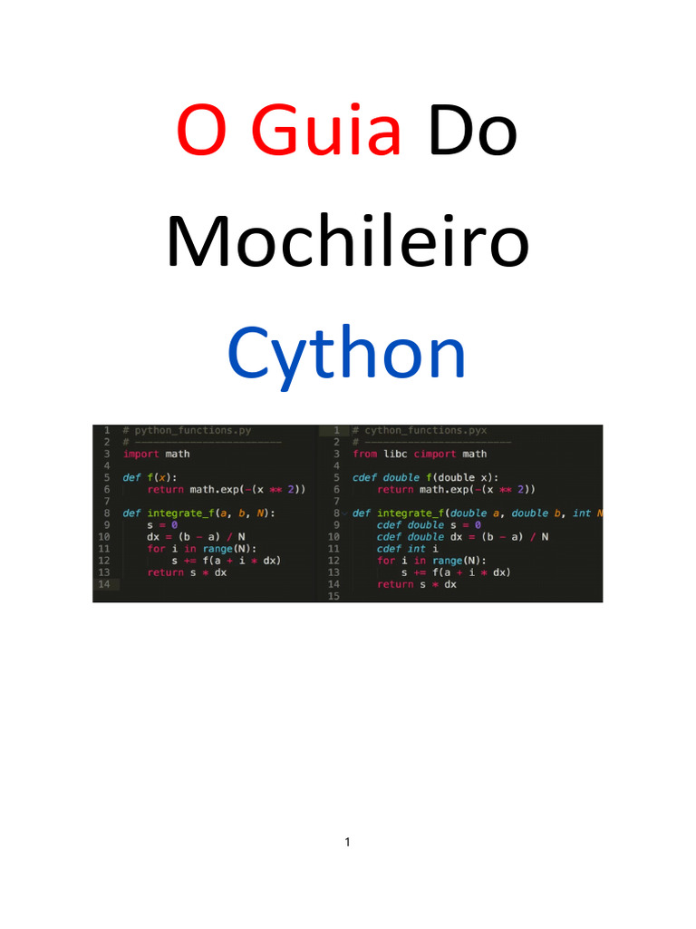 O Guia Do Mochileiro Cython | PDF | Direitos Autorais | Python ...