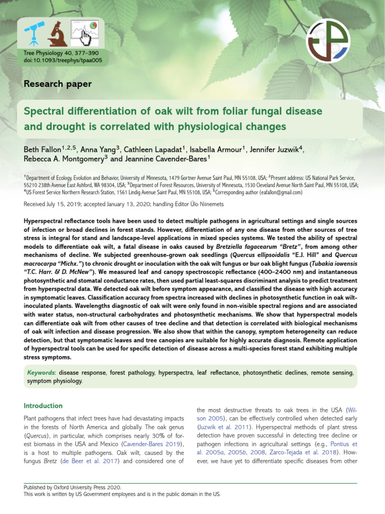nrs_2020_fallon_001 | PDF | Oak | Infection