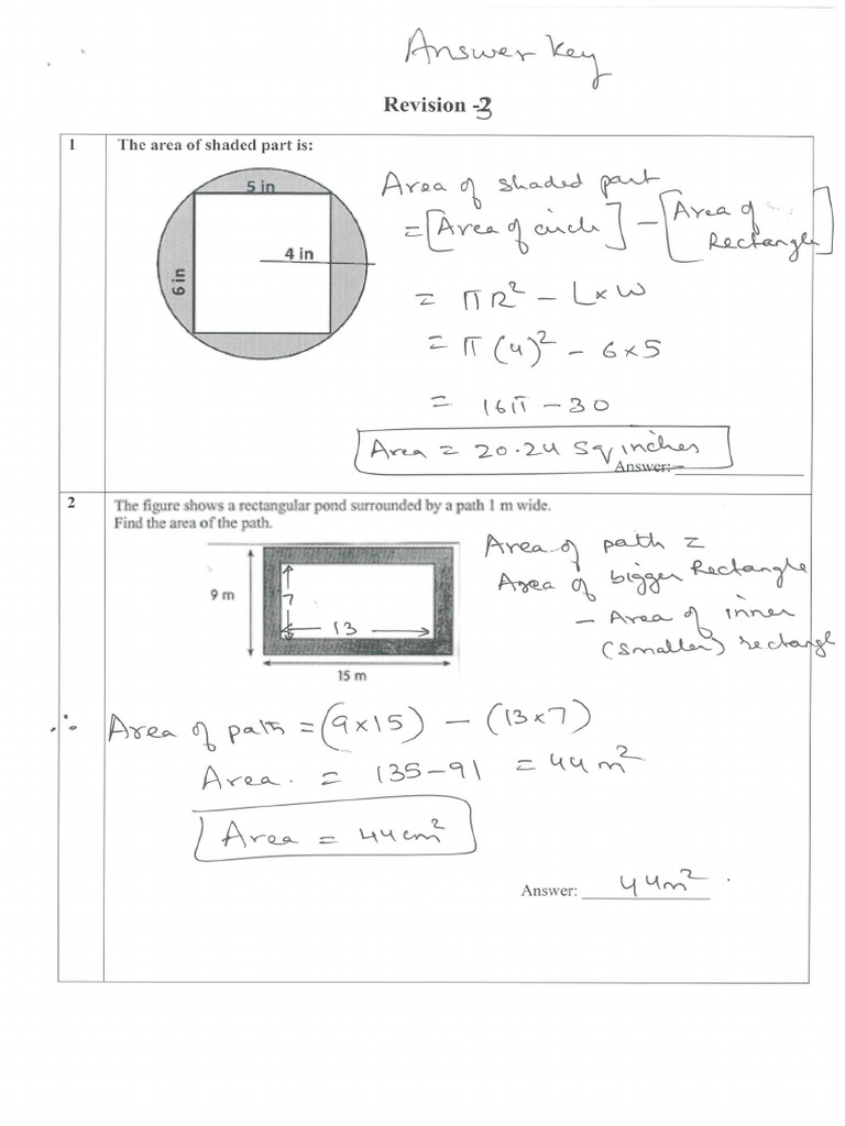 Answer key_REVISION-3 | PDF