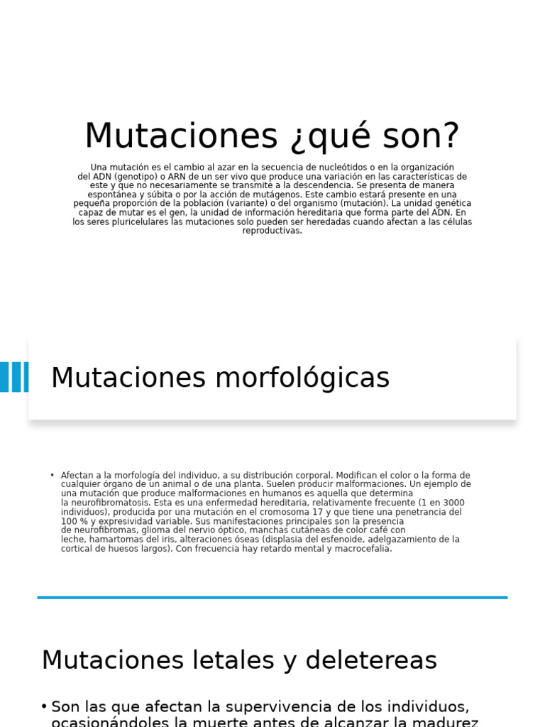 Mutaciones | PDF | Mutación | Gene